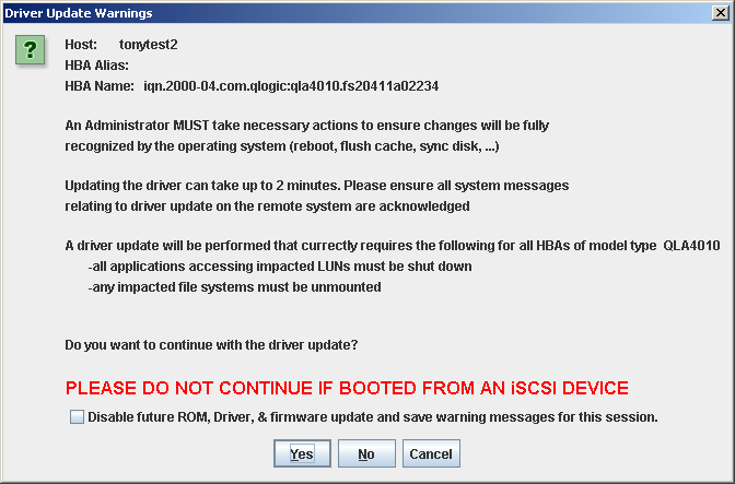 Updating the HBA Driver